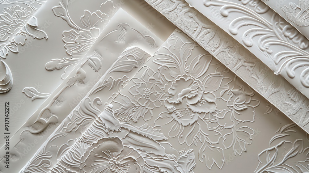 Imagine a set of embossed paper textures. How do the raised patterns ...