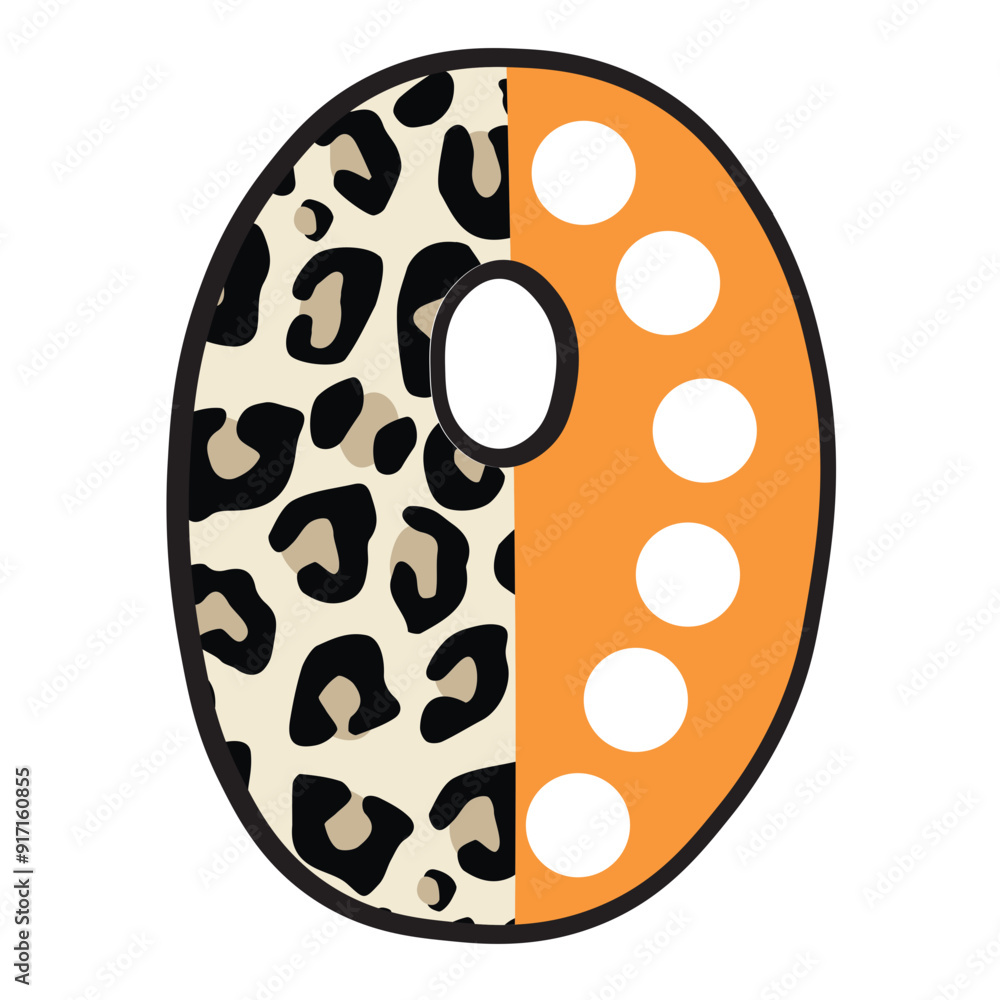 doodle bright polka leopard half font svg png, Doodle Dots Alphabet ...