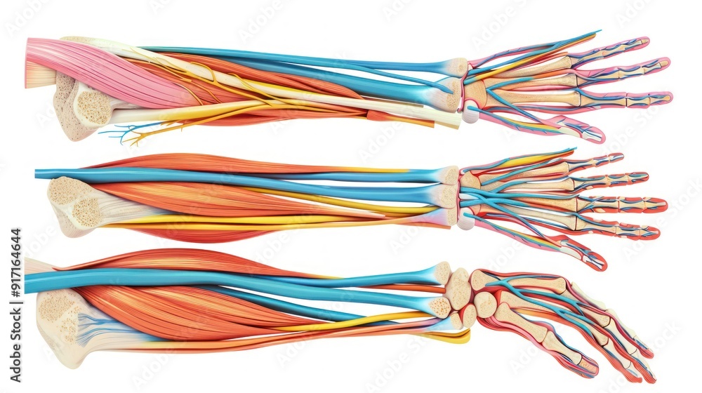 Diagram showing the structure and function of tendons. Stock ...