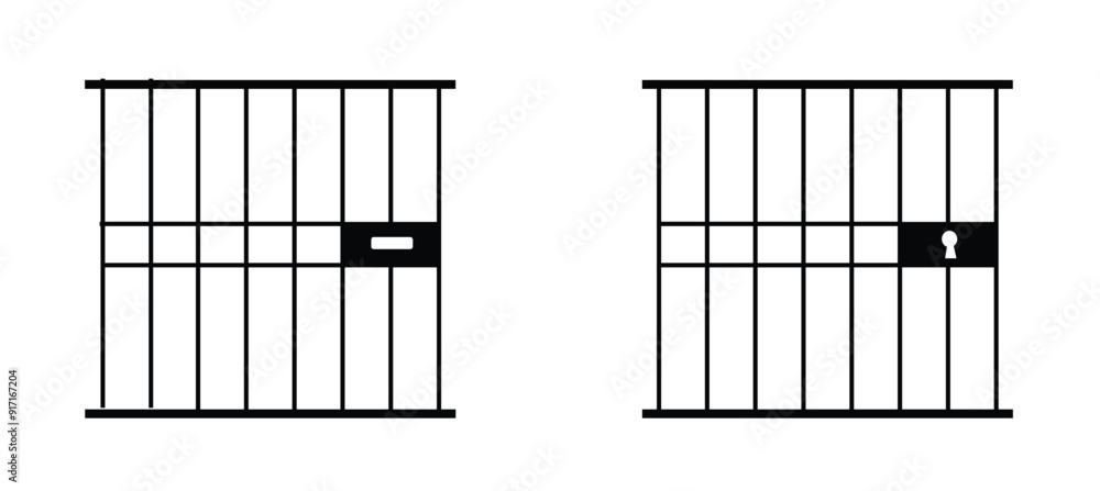 Jail icon vector isolated on white background, logo concept of Jail ...