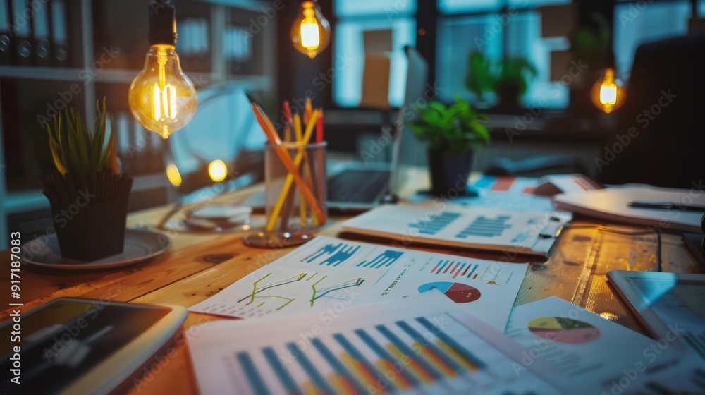 Business Team Brainstorming Strategizing Discussing Analyzing Investing Researching With