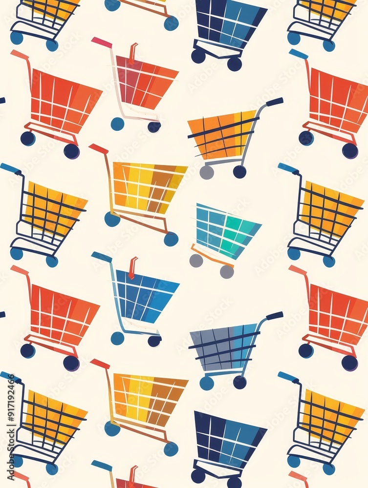 e-commerce wallpaper with copy space 2d flat style bright and modern ...