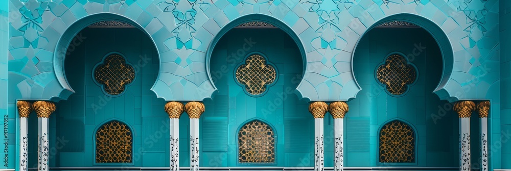 mosques Wallpaper with copy space, intricate architectural details ...