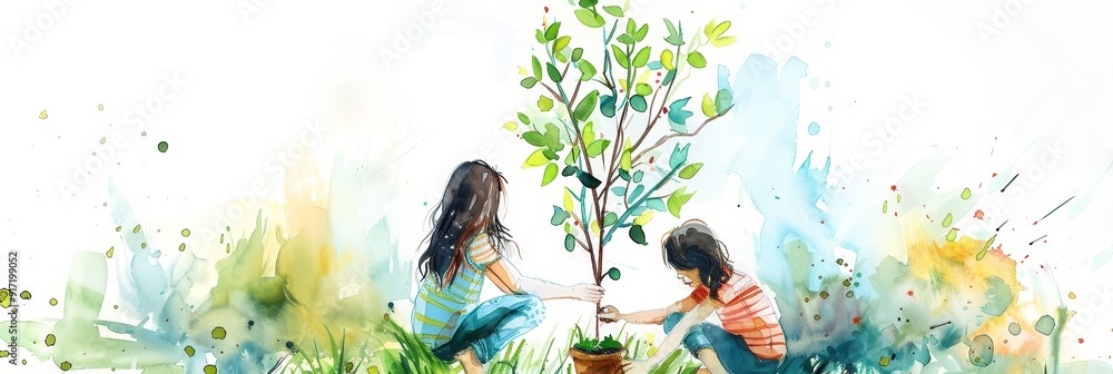 friends planting a tree together representing growth after a mistake ...