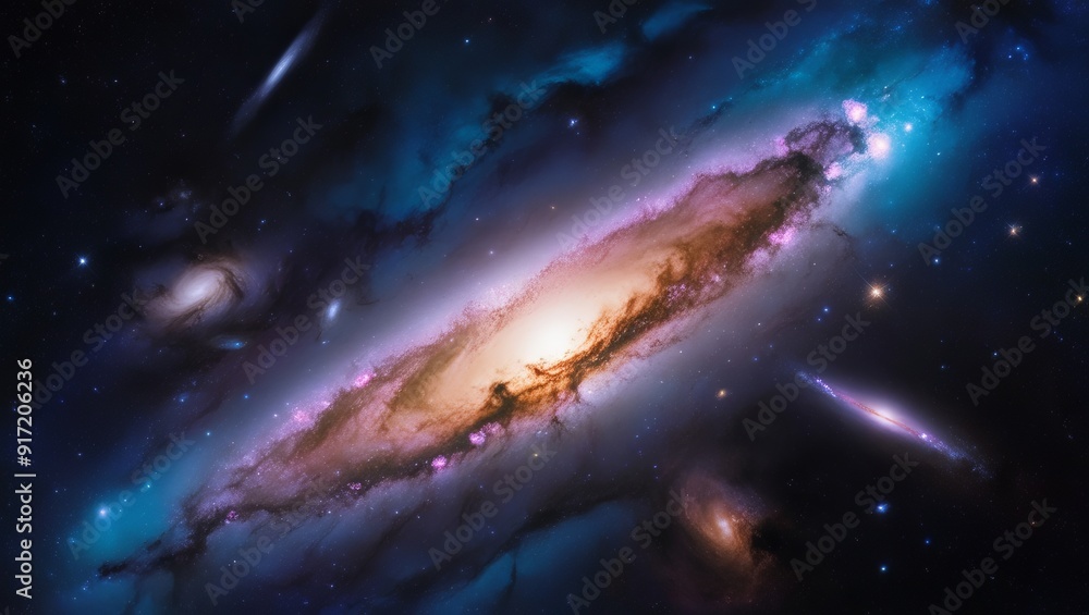 Create an 8K UHD abstract cosmos background featuring vivid nebulae and ...
