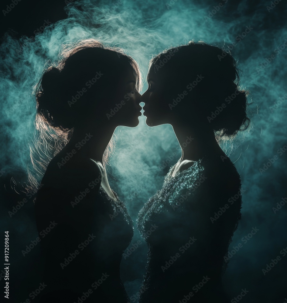 Twin Flames Entwined: Two Women on the Verge of a Kiss in a Teen ...