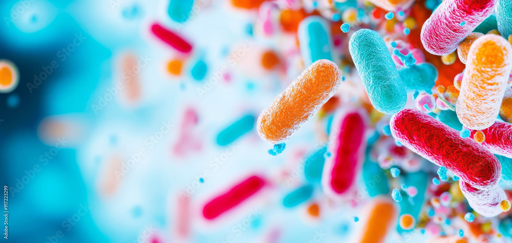 Detailed close-up of a bacterial cell wall being penetrated by ...