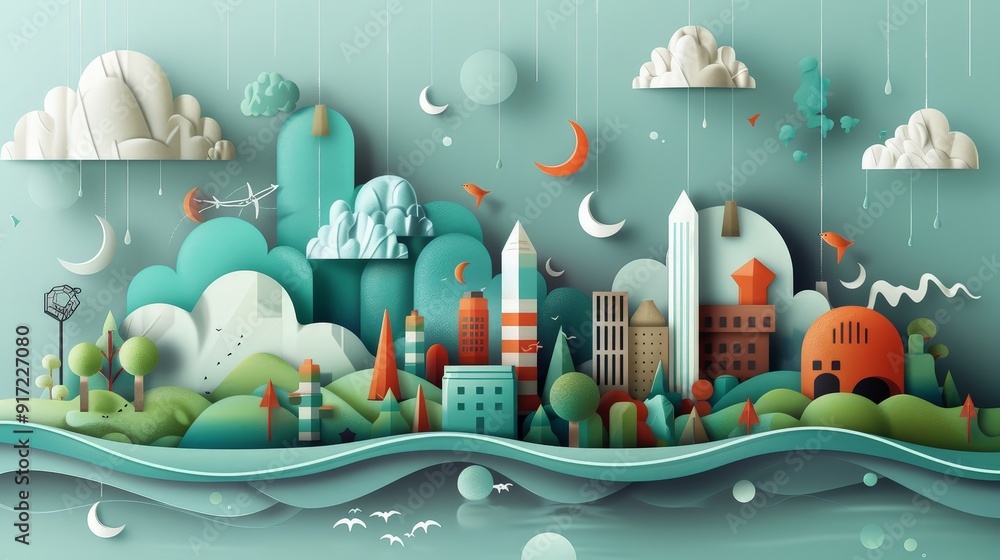 Design an infographic that explains the concept of global warming ...