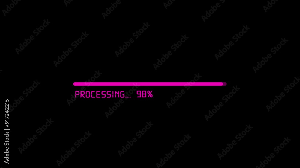 Simple loading bar icon animation. Progress Bar, installing, connecting ...