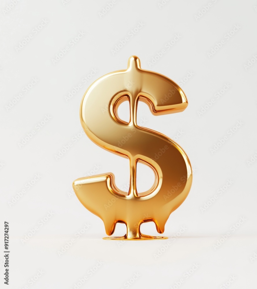 The melting dollar sign illustrates the problems with the economy ...