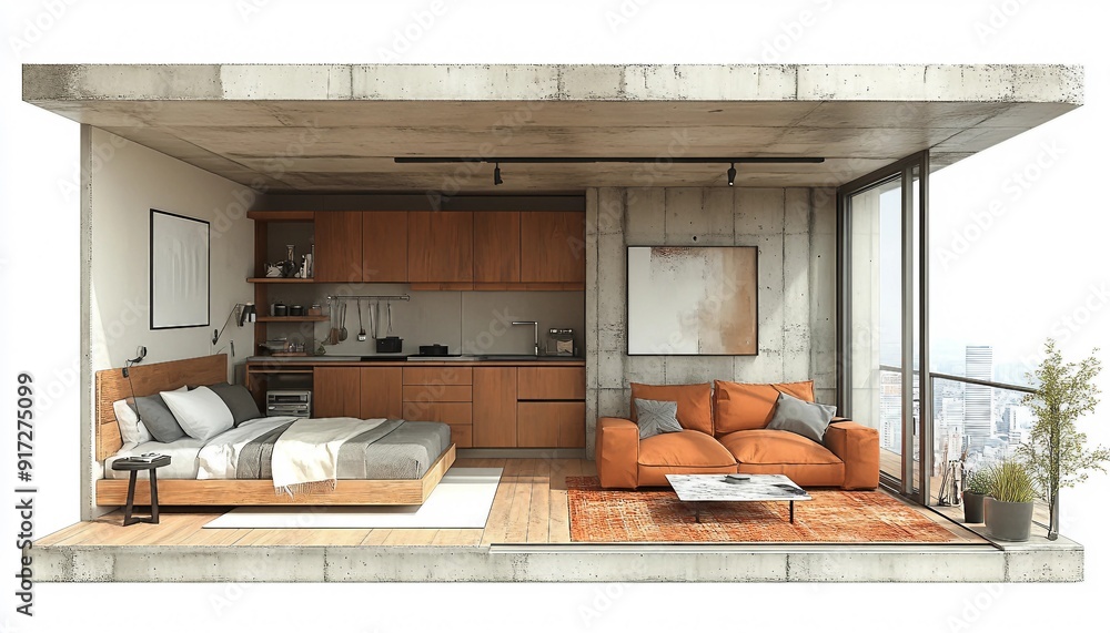 Compact Minimalistic Studio Apartment: Maximizing Space and ...