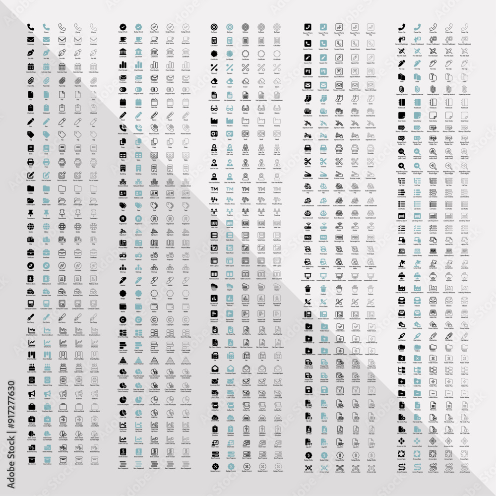 176 Business Icons in 5 different variations for web applications and ...