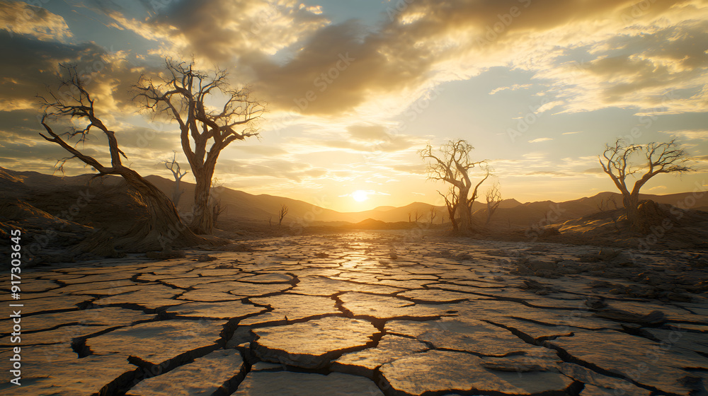 Soil Degradation with Dry and cracked land, soil pollution and ...