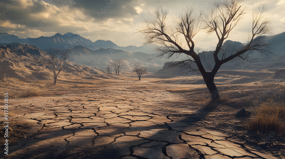 Soil Degradation with Dry and cracked land, soil pollution and ...