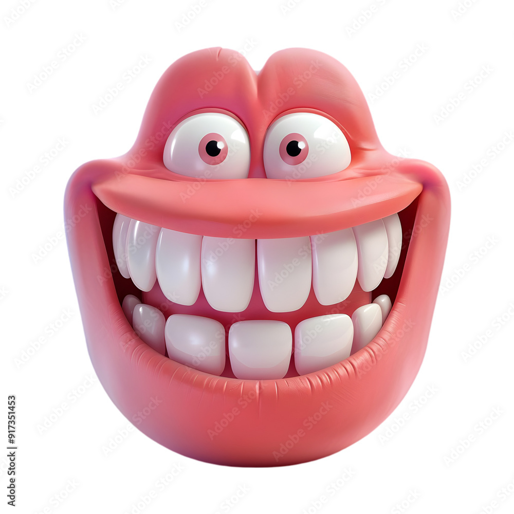 3D smiley face, Bright yellow smiley, Huge grin, Big eyes smiley, Happy ...