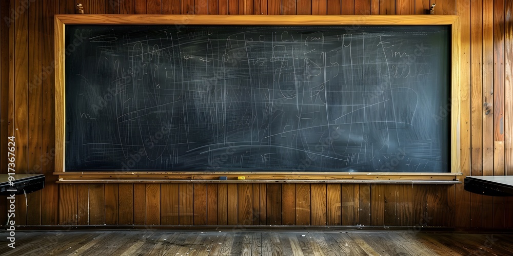 Authentic School Blackboard Image Detailed Classroom Chalkboard Photo ...