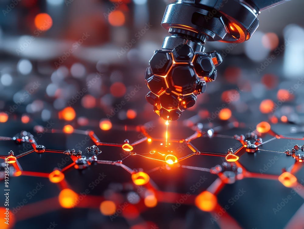 graphic showing the process of engineering at the nanoscale, including ...