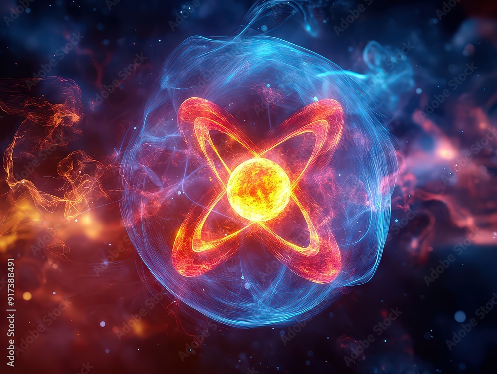 depiction of the radiation spectrum emitted by atomic reactions ...