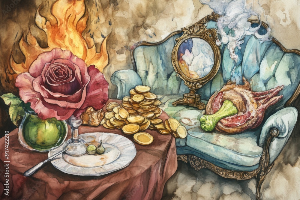 Moral Descent: A Watercolor Interpretation of the Seven Deadly Sins ...
