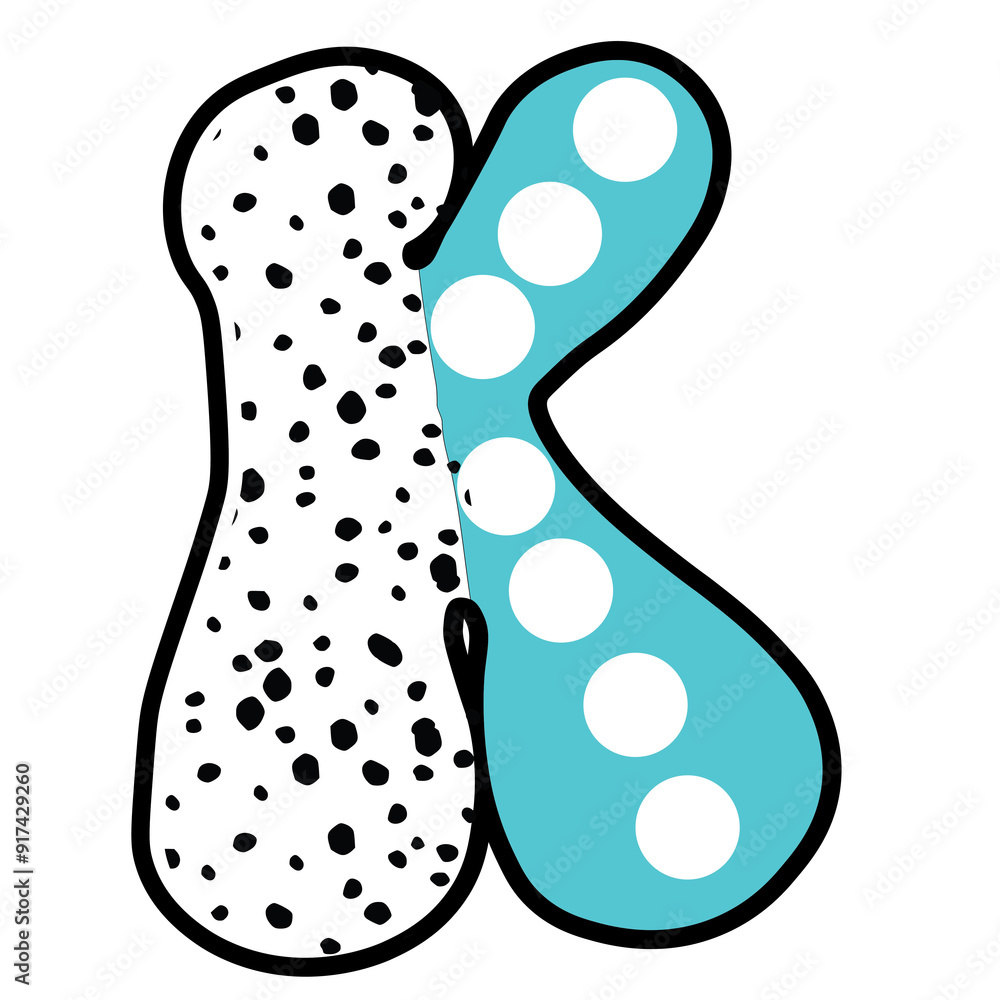 Dalmatians dots half doodle bright font alphabet polka dot dotted svg ...