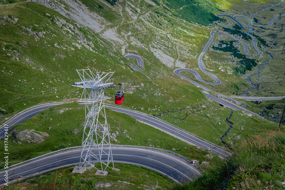 Serpentine road high in Carpathian mountains, most iconic road in ...