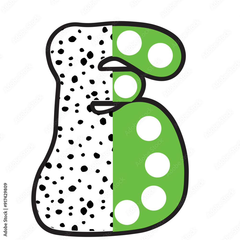 Dalmatians dots half doodle bright font alphabet polka dot dotted svg ...