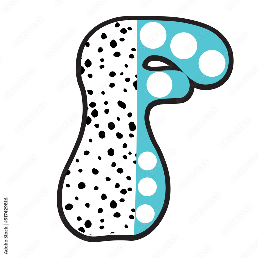 Dalmatians dots half doodle bright font alphabet polka dot dotted svg ...
