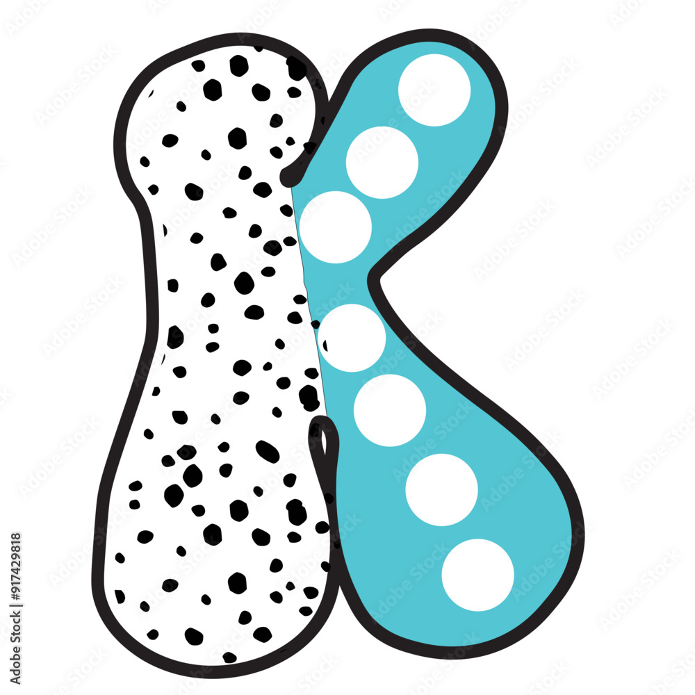 Dalmatians dots half doodle bright font alphabet polka dot dotted svg ...