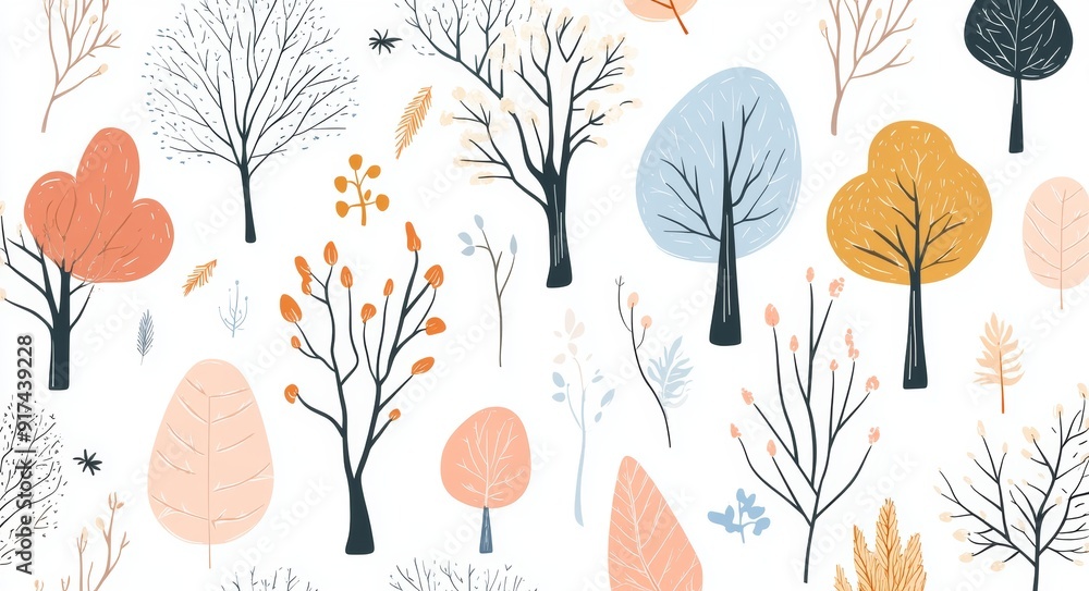 The organic shapes and forms, halftone print using dots, and harmony in ...