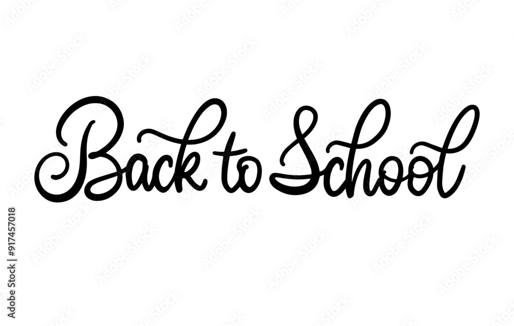 Back to school cursive calligraphy. Modern Lettering. Brushpen Pointed ...