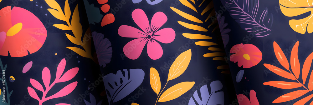 Patterned digital paper designs in vibrant color palettes Stock ...