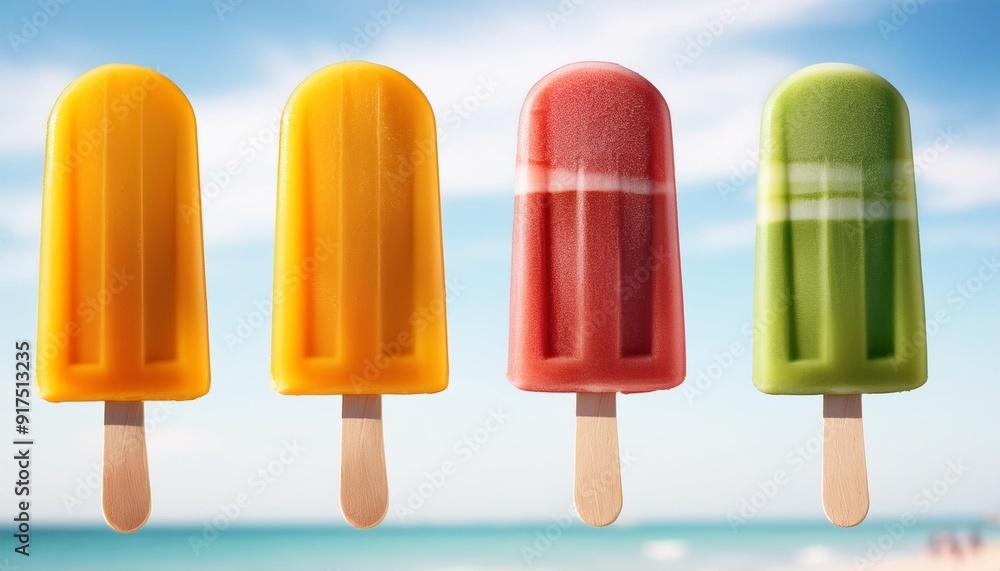Foto de polos de helado de colores paletas de helado polos de hielo ...