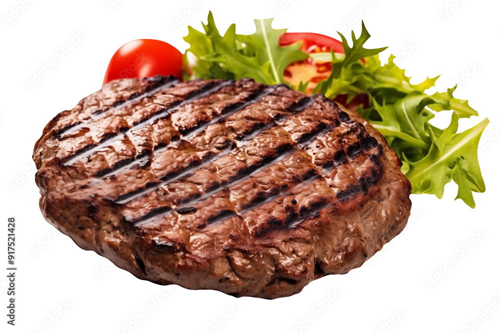 Front view Grilled Hamburger Meat PNG Grilled beef patty isolated on ...