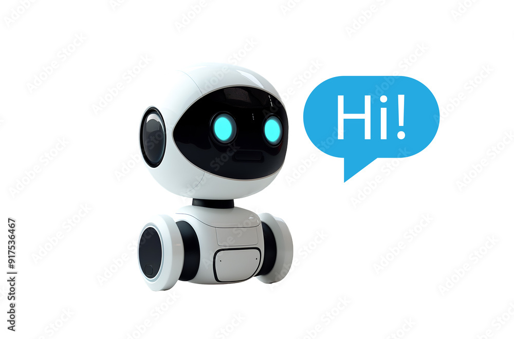 Cute Chatbot robot with laptop, chatbot and AI assistant concept ...
