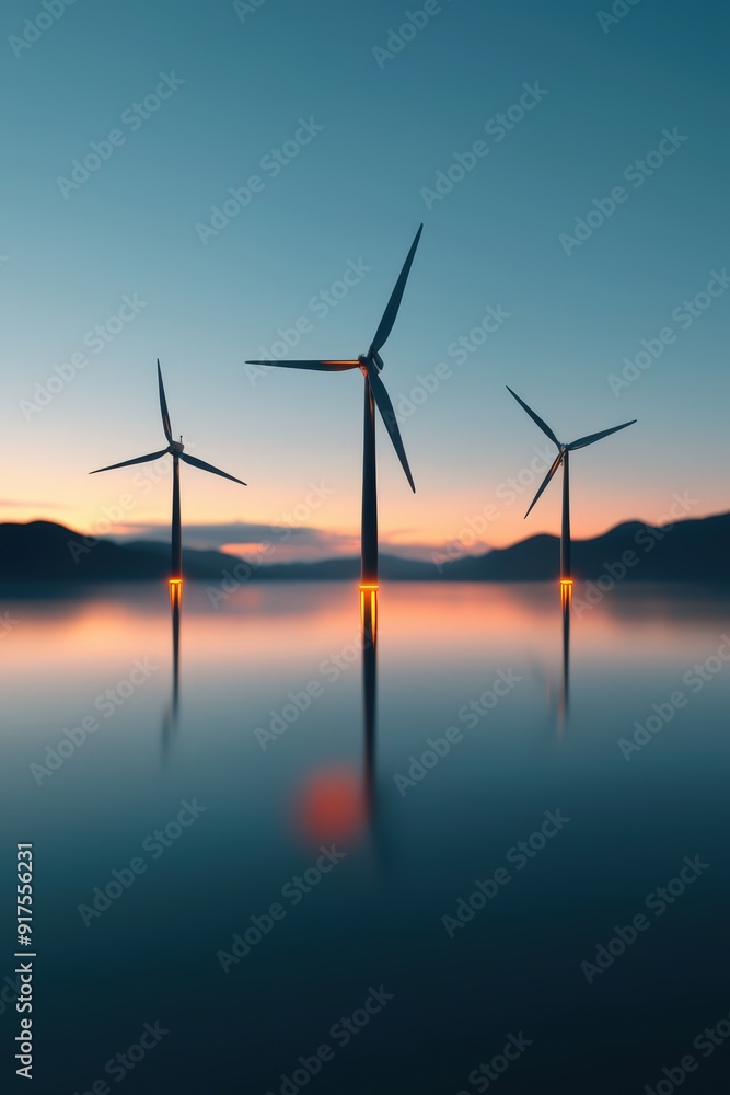 Conceptual design of a wind farm with futuristic minimalistic ...