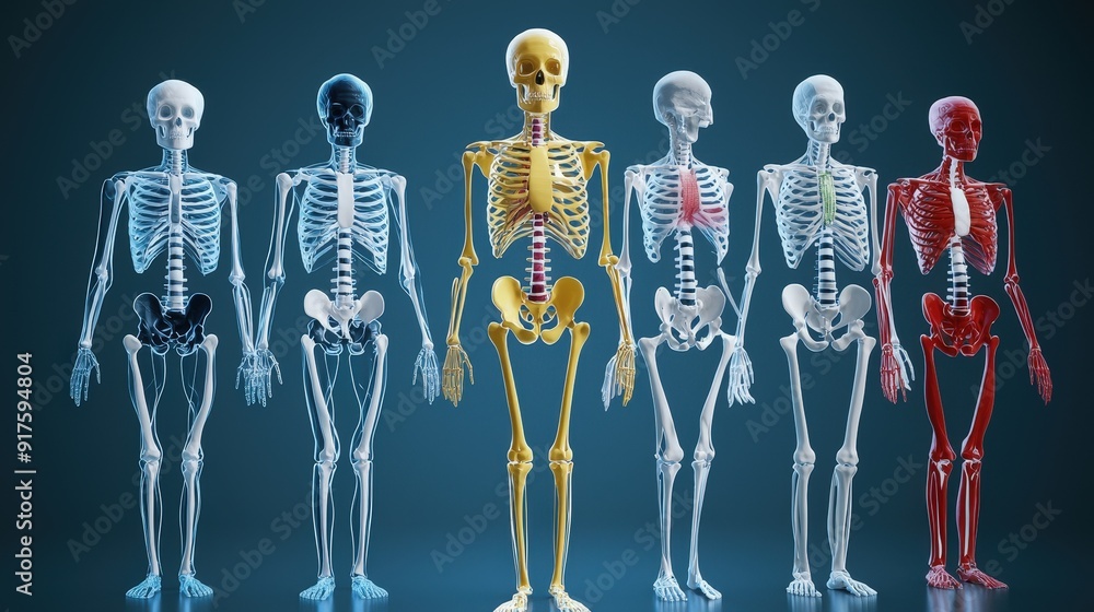Visual guide to the human skeletal system with labeled bones and joint ...