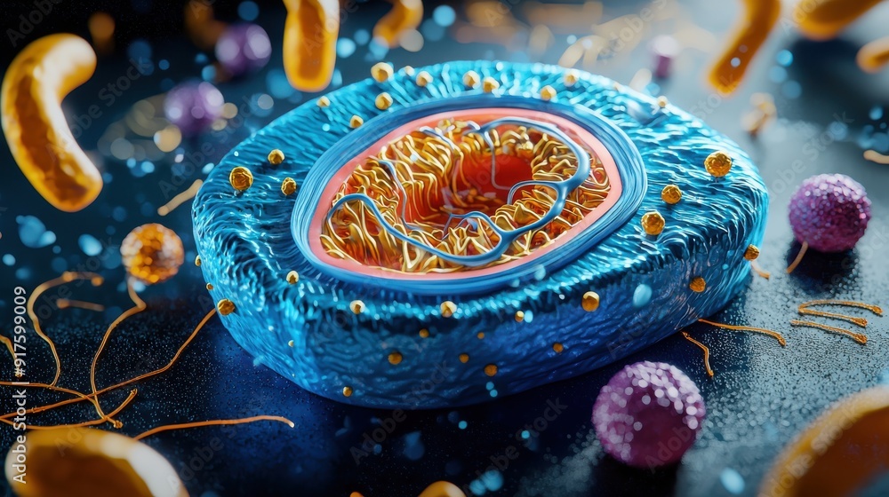 Components of Eukaryotic cell, nucleus and organelles and plasma ...