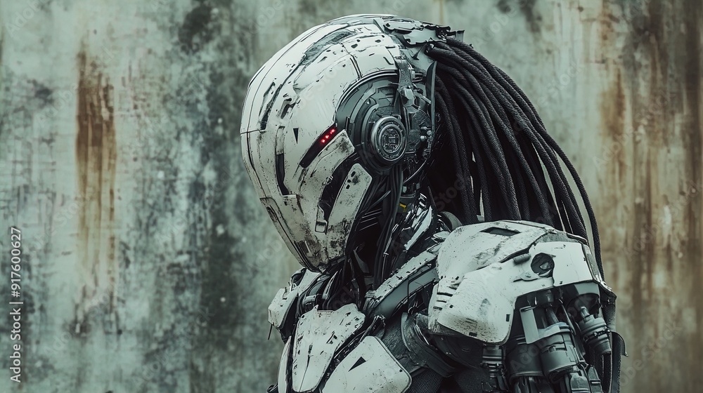 Fierce Android Warrior: A Striking Poster for Sports Interior ...