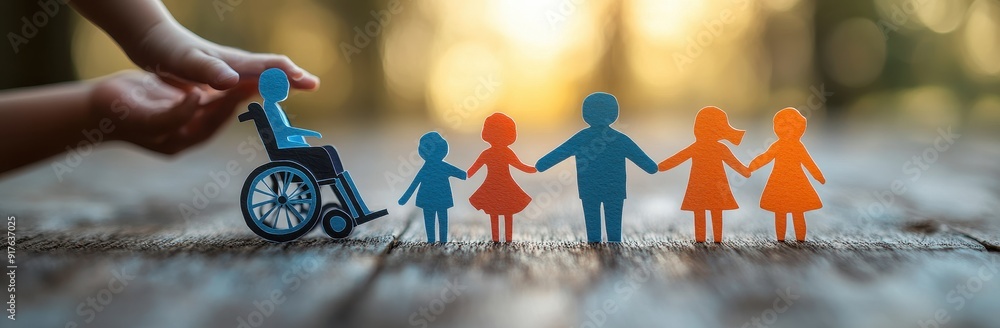 Paper Cutouts of Diverse Individuals, Including a Person in a ...