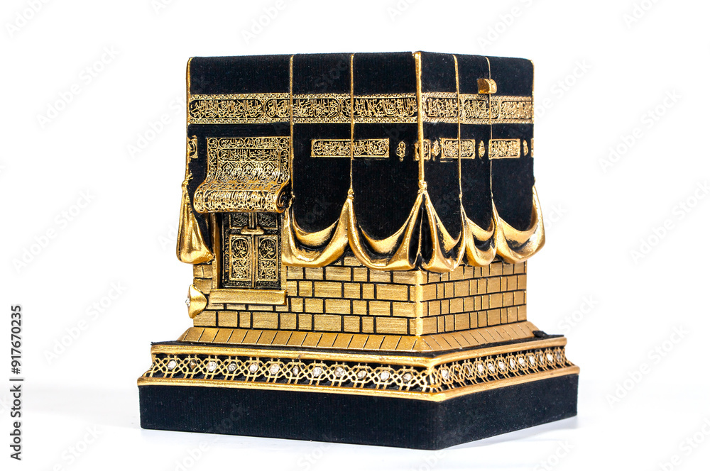 Miniature replica of the Kaaba, the Kaaba is the holiest mosque for ...