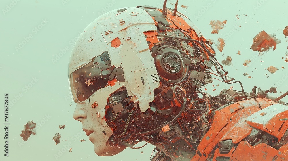 AI and Humanity Collaboration, a vibrant depiction of the synergy ...