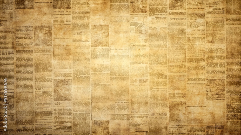 Vintage newspaper texture background with aged and worn look, antique ...