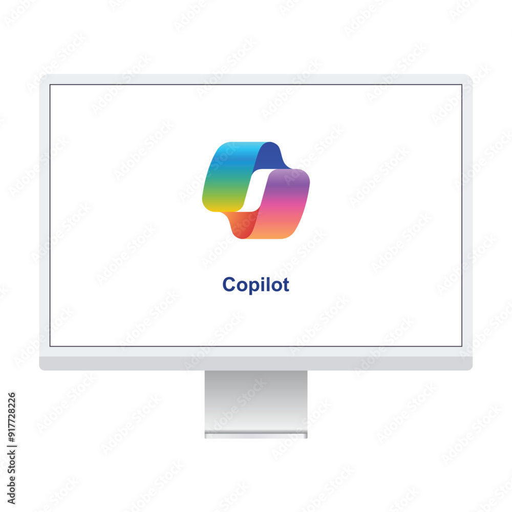 Microsoft Copilot logo on a monitor screen, Microsoft 365 Copilot is an ...