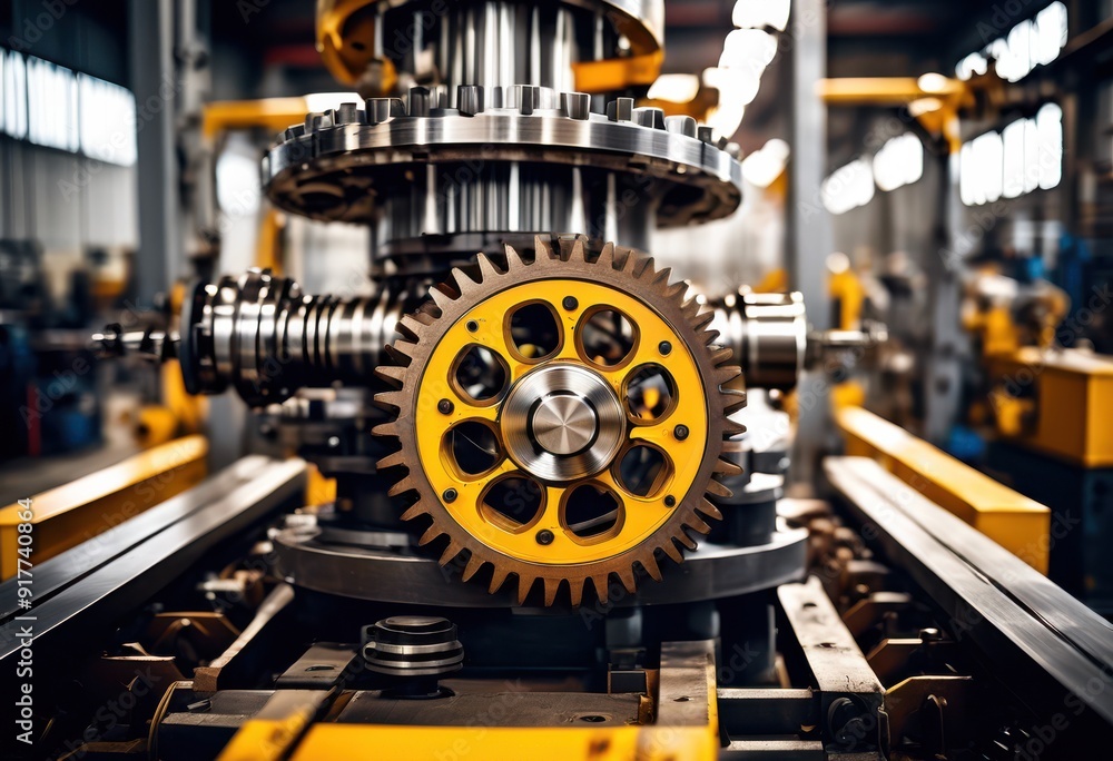 dynamic machinery operating bright backdrop featuring vibrant colors ...
