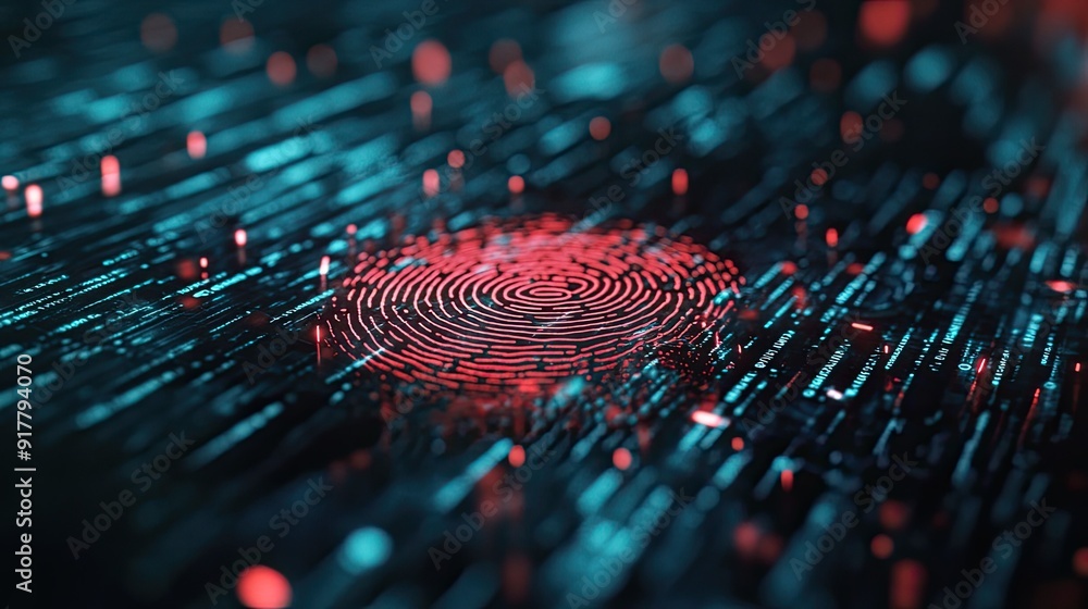 A modern fingerprint scan graphic, highlighting its role in digital ...