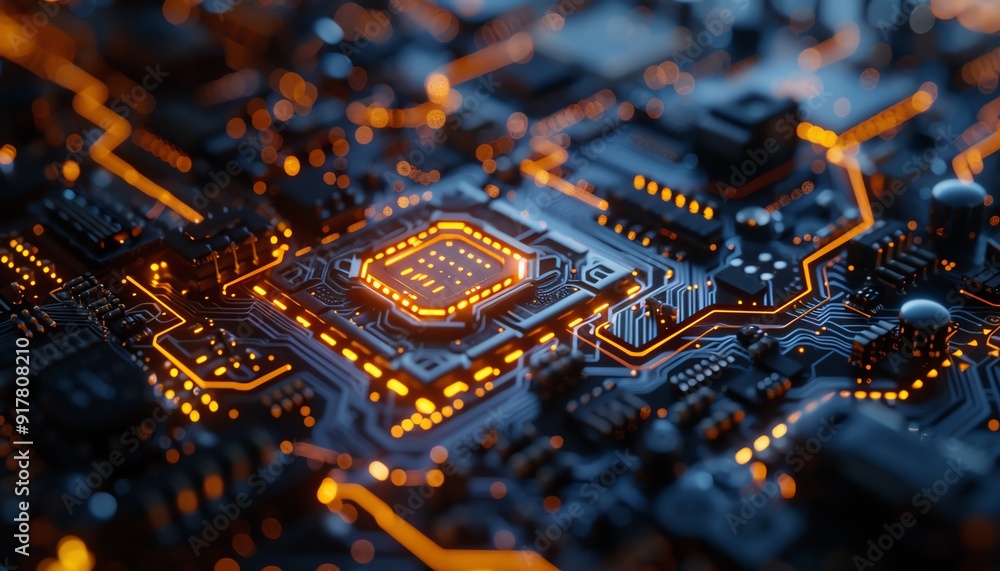 8K ultraquality graphic of a cuttingedge chipset, detailed microchip ...