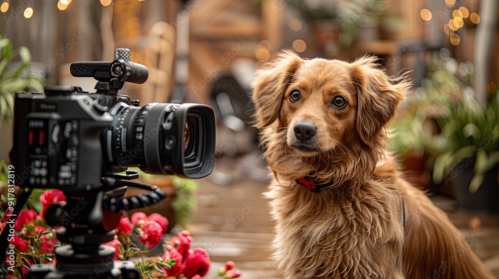 portrait of a dog with a toy Viral Pet Video Behind the Scenes of ...