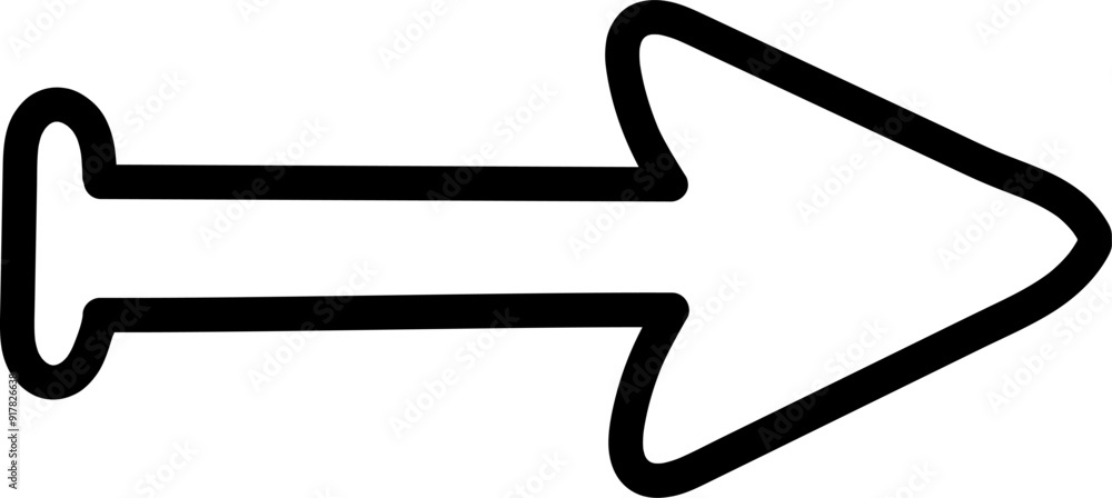 Bold and simple black arrow vector illustration, perfect for navigation ...