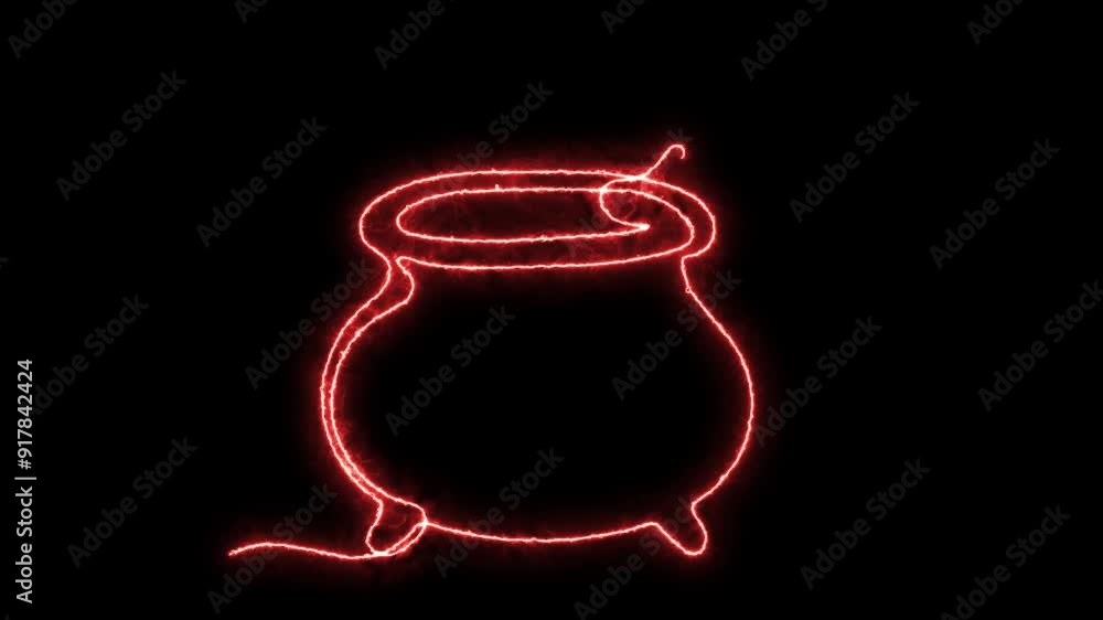 abstract Cauldron with a Witch's Magic Potion for Halloween, Self ...