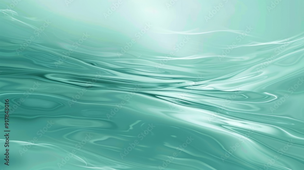 Abstract gradient light teal mint background with blurred turquoise ...
